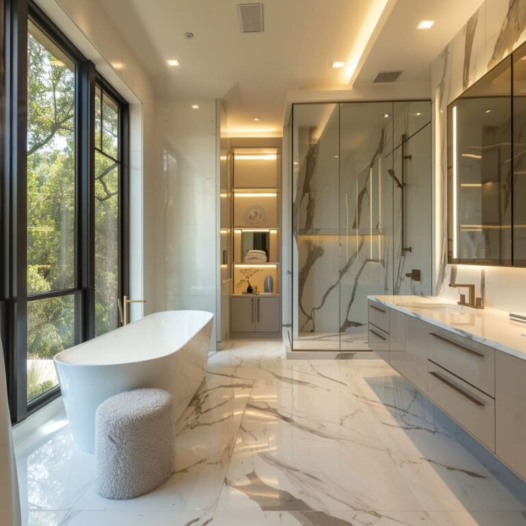 Dream Spa at Your Home: Master Bathrooms in Luxury White