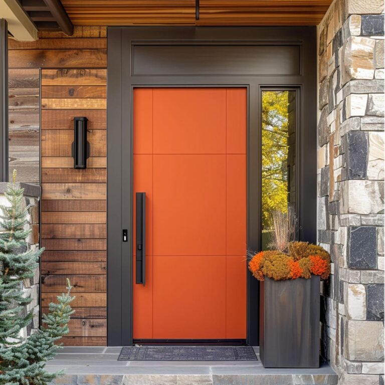 Stylish Entry Door Ideas on a Budget with Bold Colors