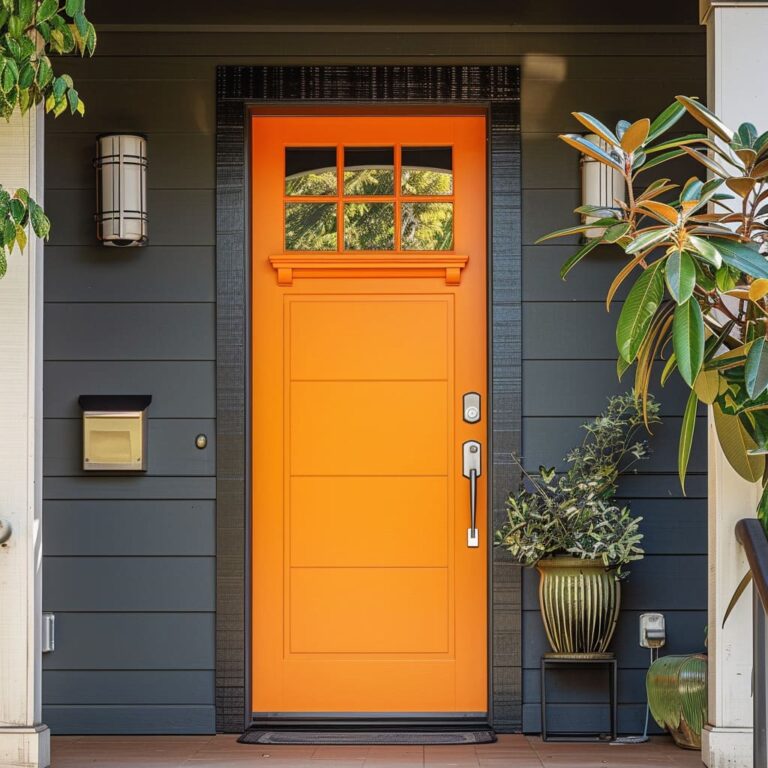 Stylish Entry Door Ideas on a Budget with Bold Colors