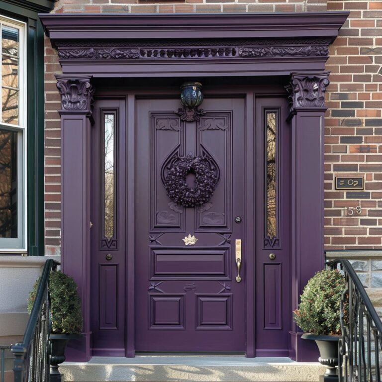 Stylish Entry Door Ideas on a Budget with Bold Colors