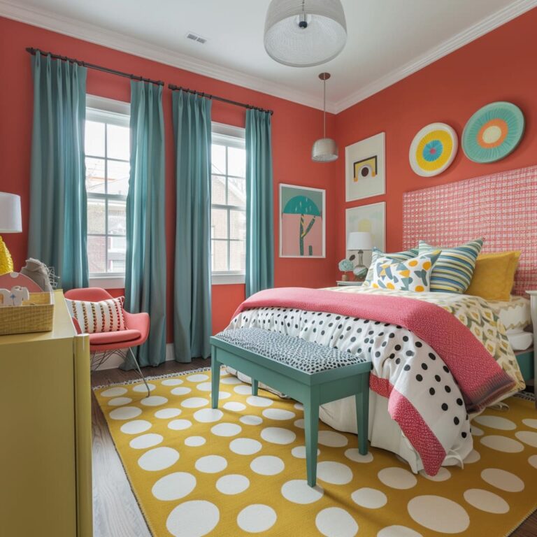 reative Child's Room Decor: Bright Colors and Fun Patterns