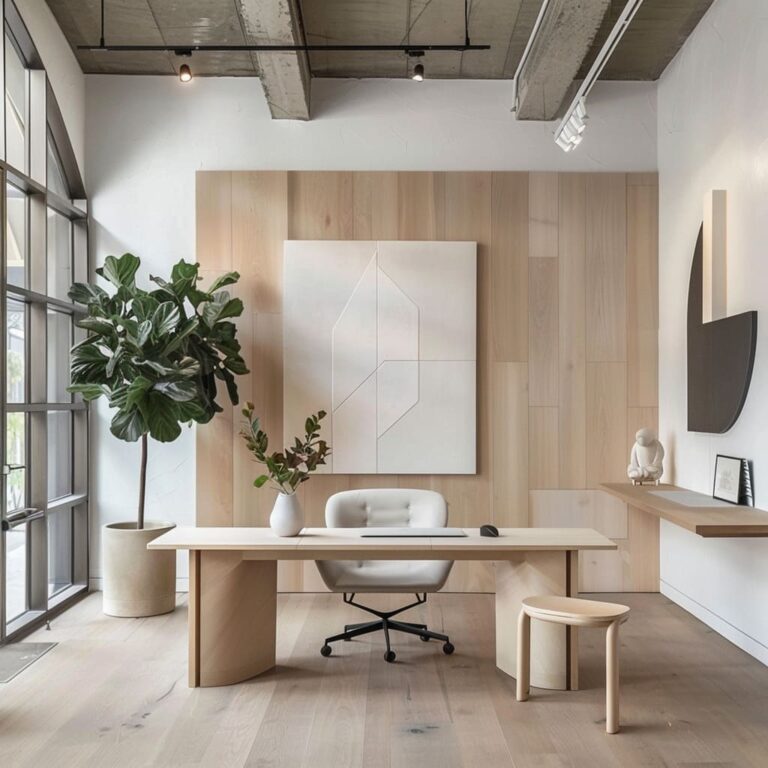 Want a Calm Workspace? Try Scandi Minimalist Office Ideas