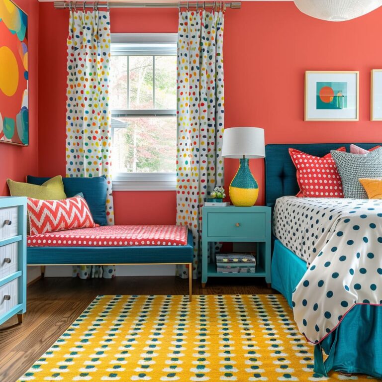reative Child's Room Decor: Bright Colors and Fun Patterns