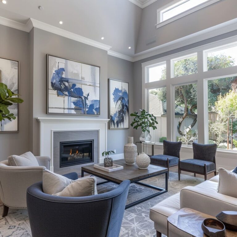 How Grey Hues and Luxe Finishes Create a Classy Living Room