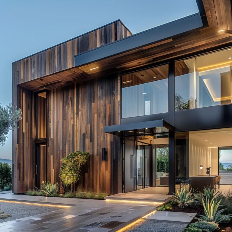 Modern Architectural Masterpieces with Wood, Metal, Glass