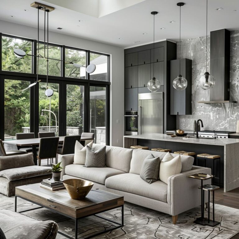 How Grey Hues and Luxe Finishes Create a Classy Living Room