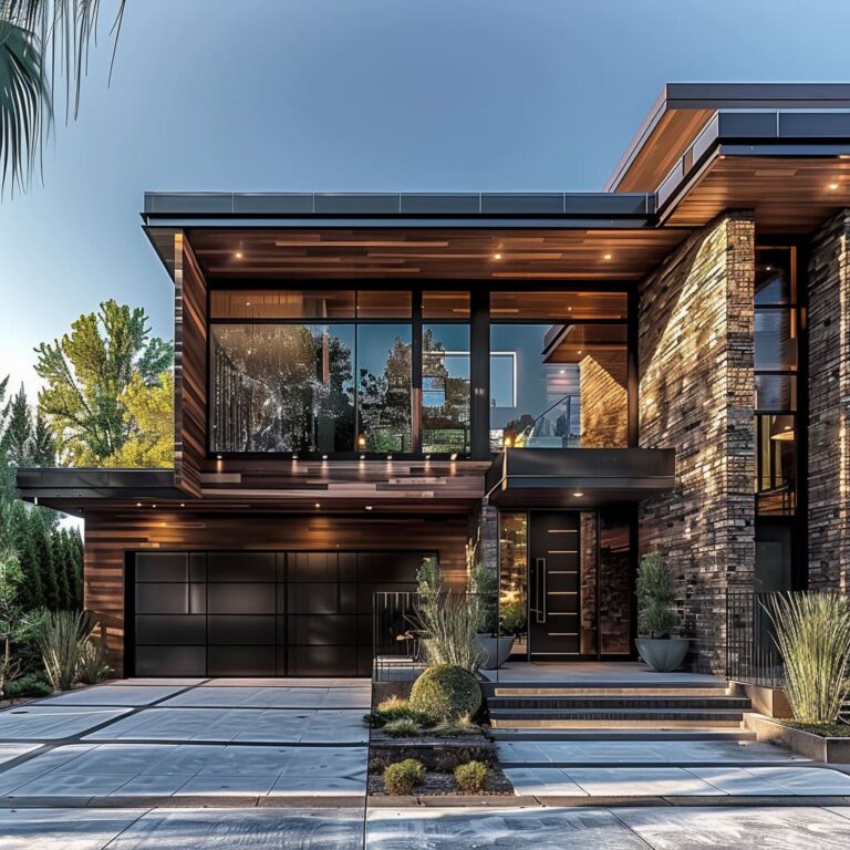 Modern Architectural Masterpieces with Wood, Metal, Glass