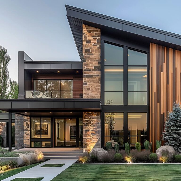 Modern Architectural Masterpieces with Wood, Metal, Glass