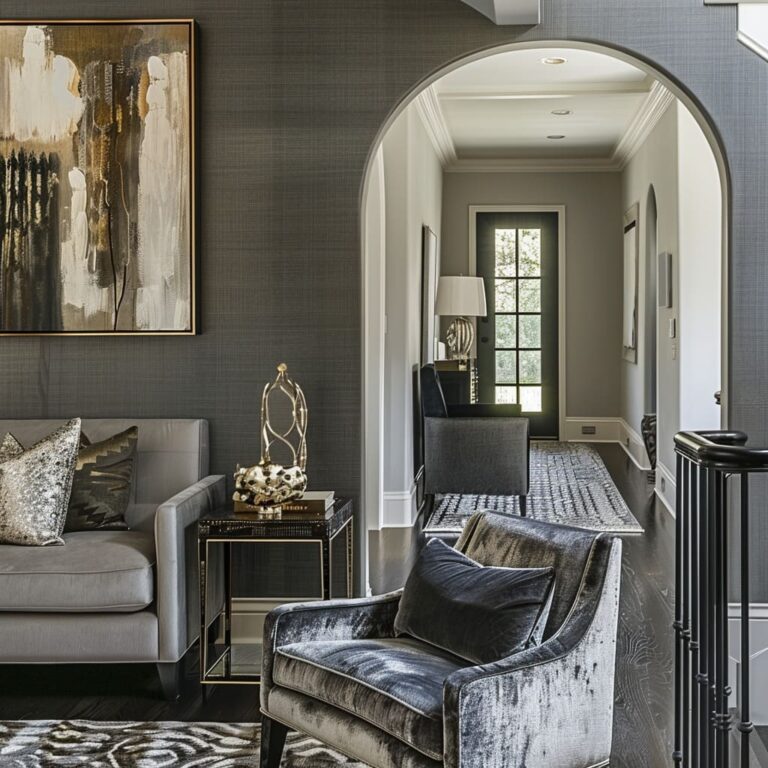 How Grey Hues and Luxe Finishes Create a Classy Living Room