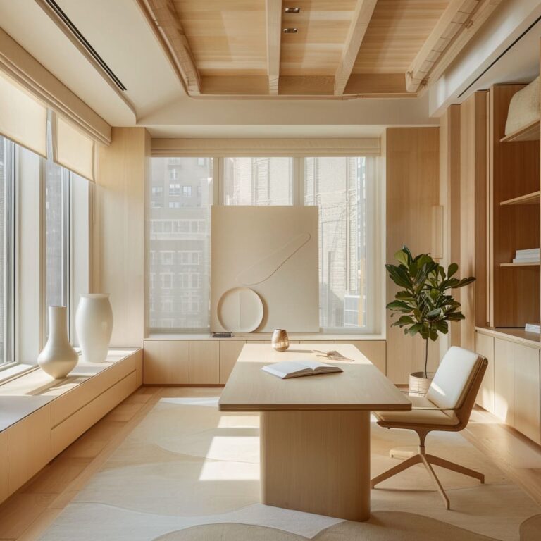 Want a Calm Workspace? Try Scandi Minimalist Office Ideas