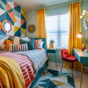 reative Child's Room Decor: Bright Colors and Fun Patterns