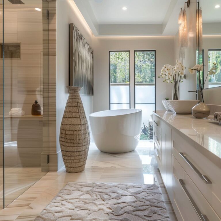 Luxury Off-White Master Bathroom Ideas for a Timeless Look