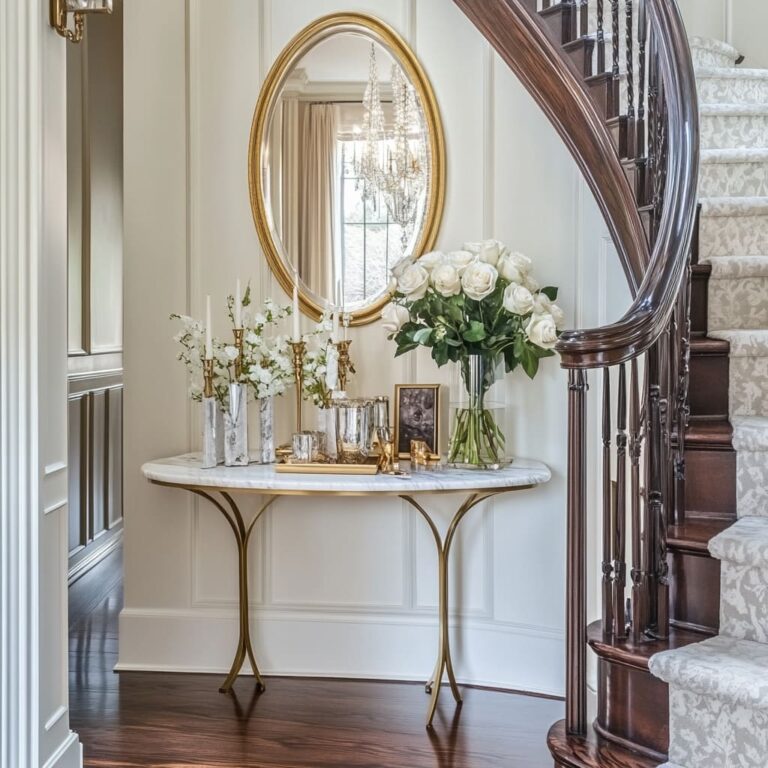 Timeless Contemporary Hallway with Stairs Decorating Ideas