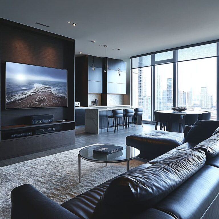 Modern Bold Masculine Men's Living Room Design Ideas | FH