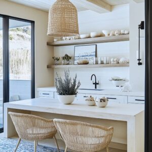 Modern Farmhouse Kitchen Ideas That Work: Rattan & Cabinets:
