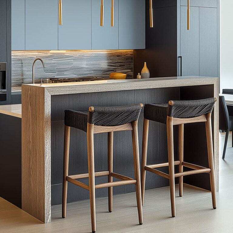 Bar Stools That Add a Designer Edge to Farmhouse Interiors