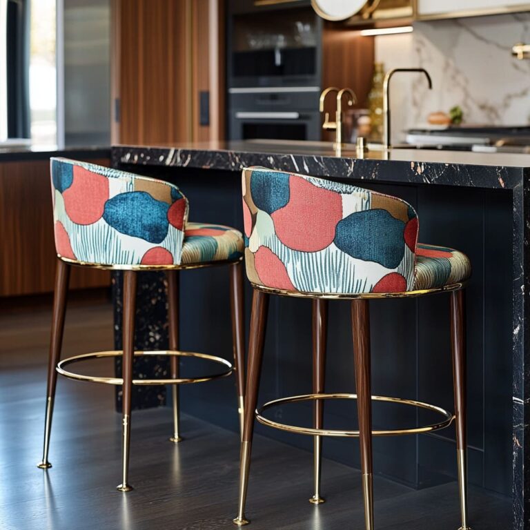 35 Bar Stool Ideas with Patterns: Tips & Trends for Kitchens