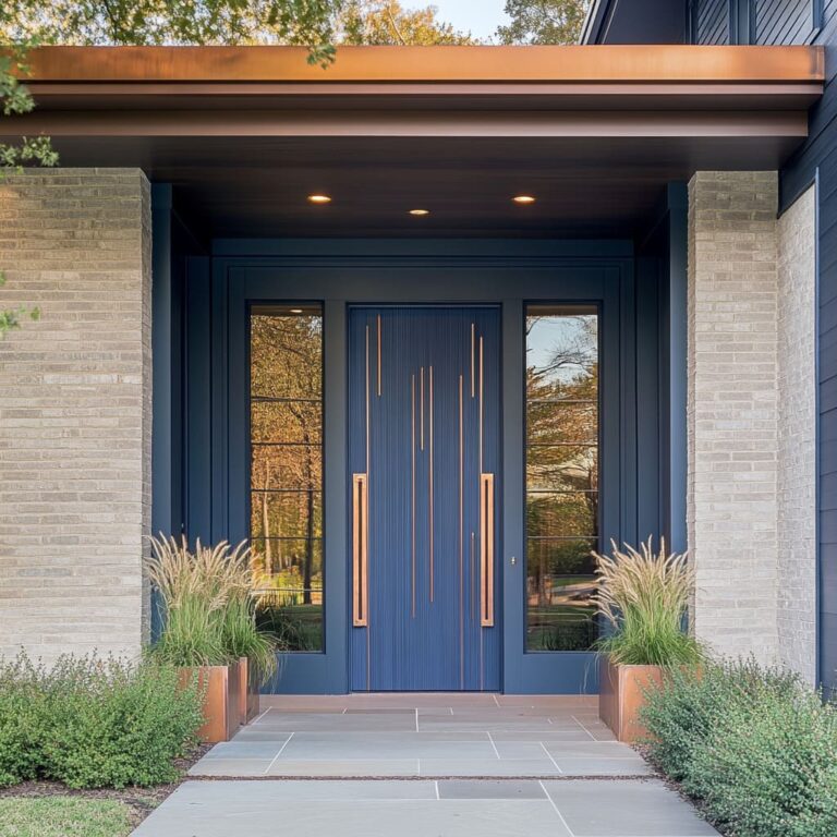 31 Ideas de Puertas Azules para Mejorar la Entrada de tu Casa