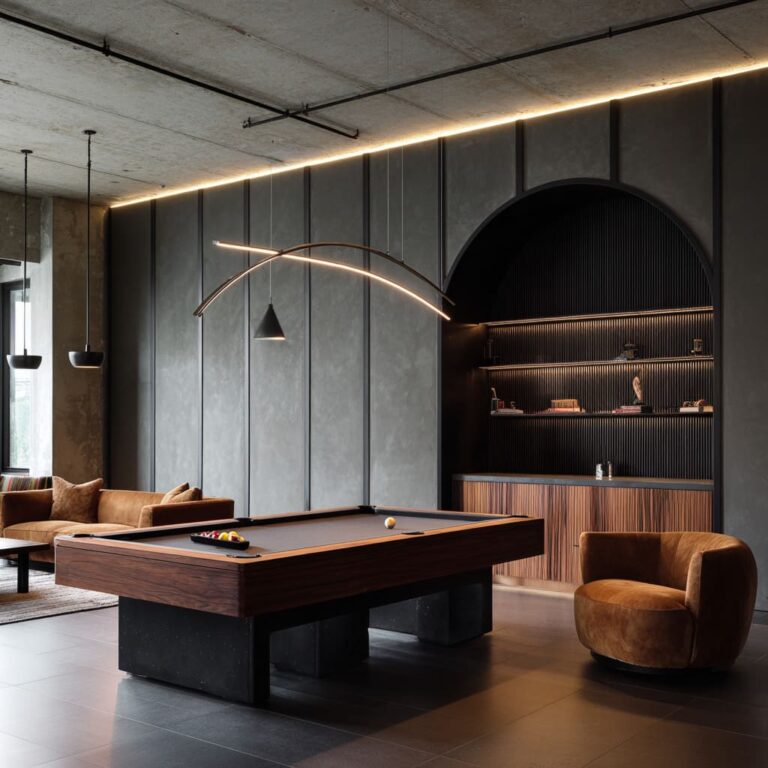 Modern Luxury Billiard Pool Table Room Design Ideas | FH