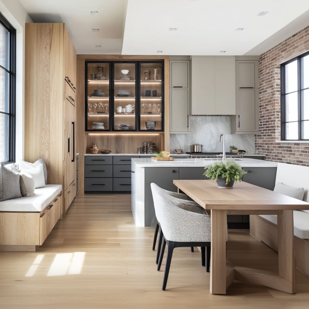 Modern Kitchen Islands With Seating: Built-In Design Ideas